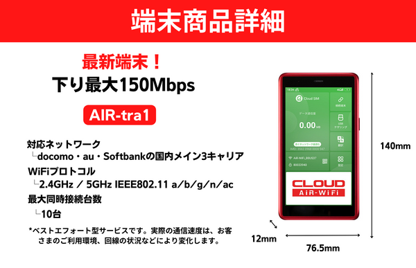 WiFi東京レンタルショップ / 【新規】たっぷりプラン（1日／5GB）